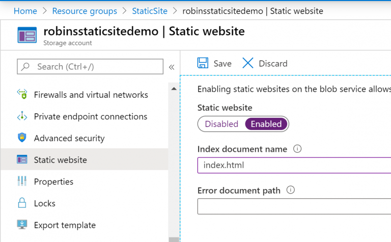 Creating a secure static Website with Azure Storage – 📝 Robins Notes Creating a secure static Website with Azure Storage – 📝 Robins Notes
